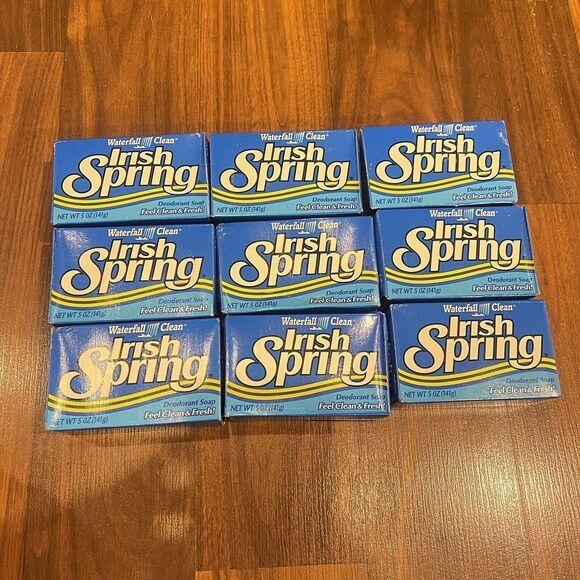 Bath & Body | Vintage Irish Spring 9 Sealed Bars Fresh Waterfall Clean ...